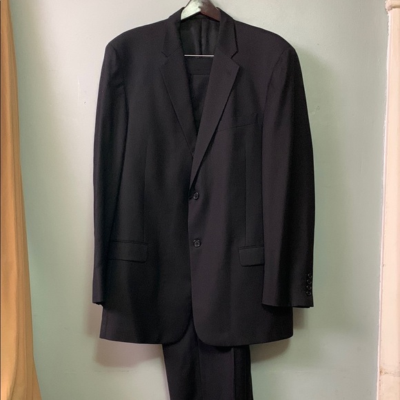 Perry Ellis | Suits & Blazers | Perry Ellis Elegant Wool Black Faint ...
